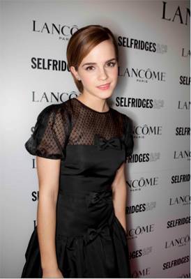 Emma Watson at Selfridges for Lancôme's Rouge In Love | Girl.com.au